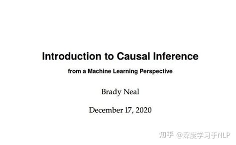 因果推理2023新书 《从机器学习的角度介绍因果推理》免费分享 知乎