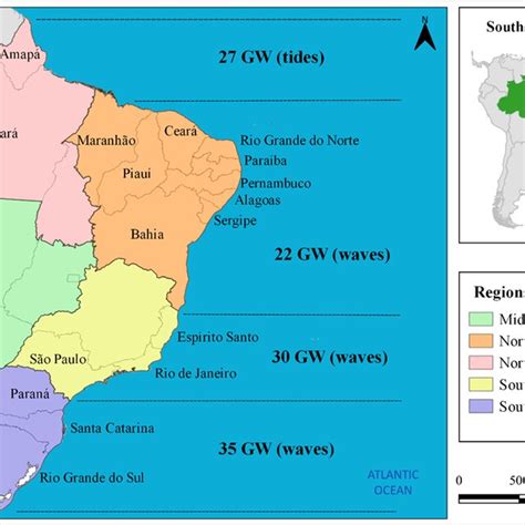 Estimated Brazilian Theoretical Potential Of Wave And Tidal Energy