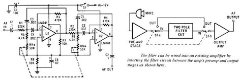 Build A Variable Frequency Audio Band Pass Filter Circuit Diagram