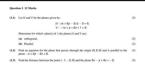 Solved Question 1 12 ﻿marks11 ﻿let U ﻿and V ﻿be The