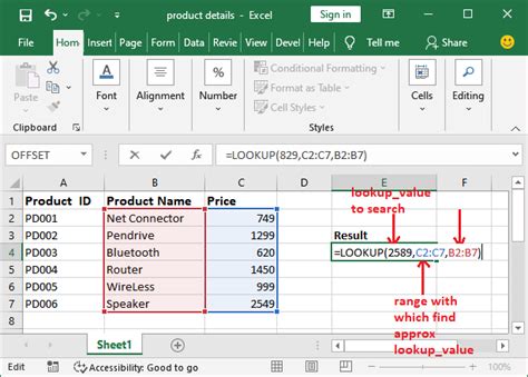 Excel LOOKUP 函数 极客笔记