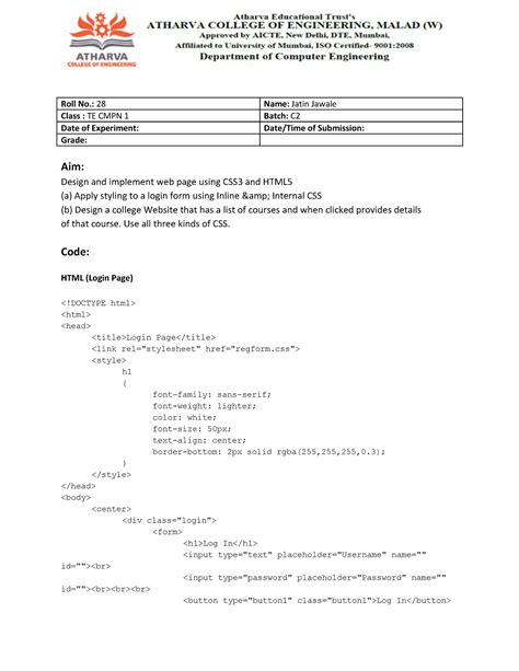 Design And Implement Web Pages Using Css3 And Html5 Use All Three