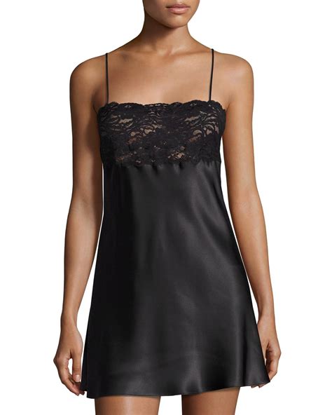 Black Lace Chemise Neiman Marcus