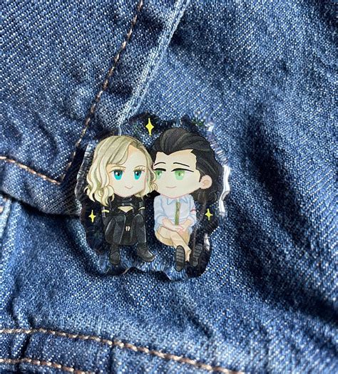 Loki And Sylvie Pin Acrylic Lady Loki Sitting Marvel Etsy