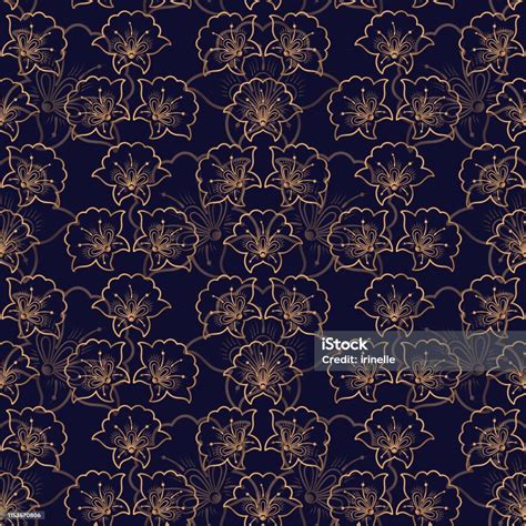 고급 배경 벡터입니다 원활한 꽃 로얄 패턴입니다 아랍어 디자인 기념일에 대한 스톡 벡터 아트 및 기타 이미지 기념일 요가 검은색 Istock