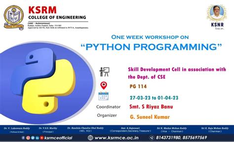 Ksrmcse Pythonprogramming Ksrmsdcell Ksrm Ksrmce Kandulagroups