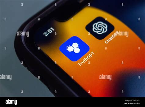 Truthgpt And Chatgpt Logos Seen In An Iphone Truthgpt Is An Generative