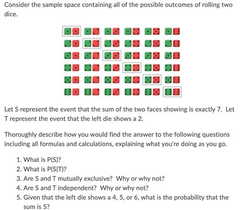 Solved Consider The Sample Space Containing All Of The