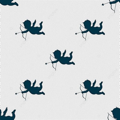 Geometric Texture Seamlessly Patterns Cupid Icon Sign In Vector Form Vector Day Made