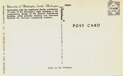 Sieg Hall Featured On Postcard