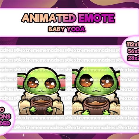 Twitch Emotes Animated Grogu Etsy Norway