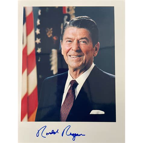 40th President Ronald Reagan Signed Photo