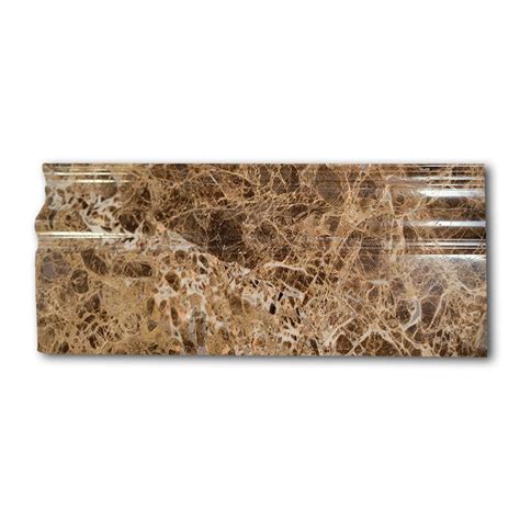 Emperador Dark Marble Polished 4 Baseboard Trim Molding