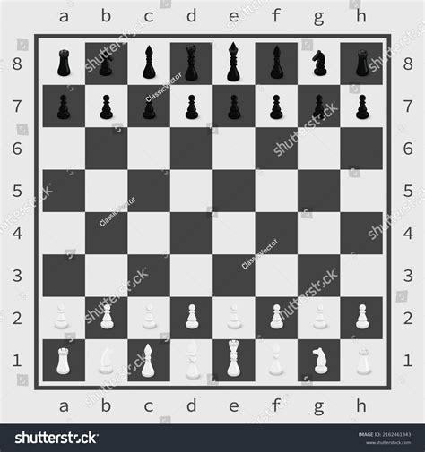 Figures On Chessboard Isometric Illustration Black Stock Vector