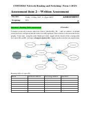 COIT20261 Network Routing And Switching Study Resource Course Hero