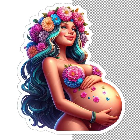 Premium Psd Maternal Marvel The Beauty Of Pregnancy Sticker
