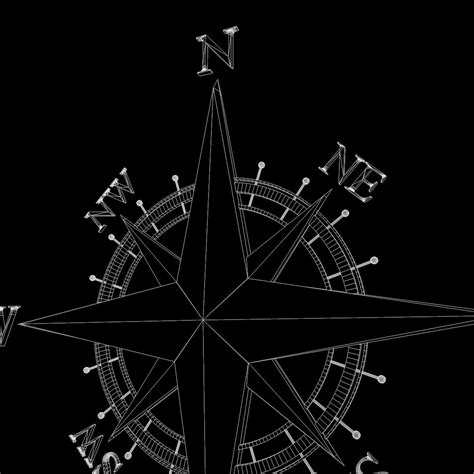Compass Rose 3d Model 36 3ds C4d Fbx Obj Max Free3d