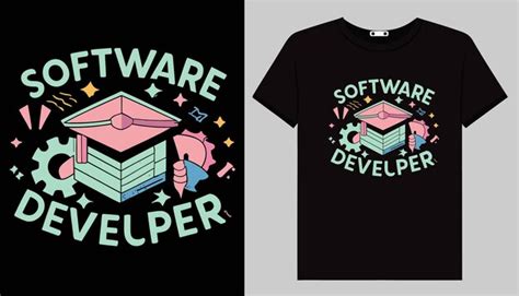 Premium Vector Software Developer Tshirt Design Illustration