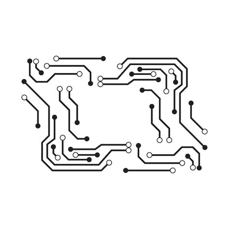 회로 기판 전자 요소와 컴퓨터 벡터 배경 프리미엄 벡터