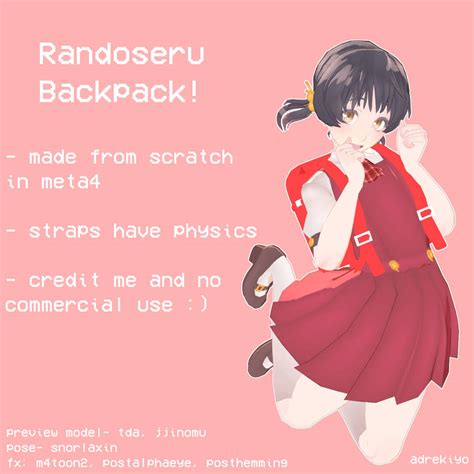 [mmd Dl] Randoseru Backpack By Adrekiyo On Deviantart