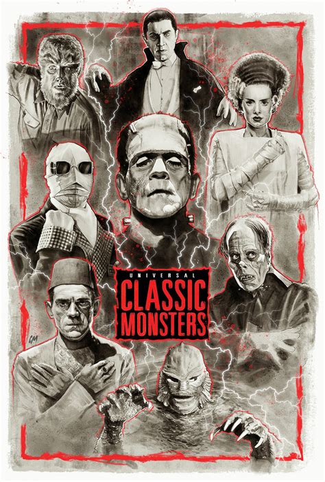 Universal Classic Monsters Poster By Colinmurdoch