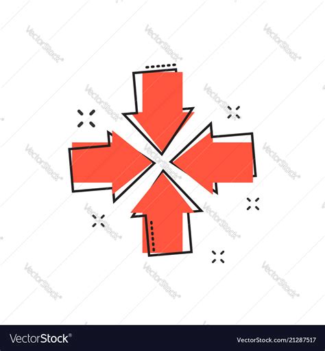 Cartoon Arrow Icon In Comic Style Aim Cursor Vector Image