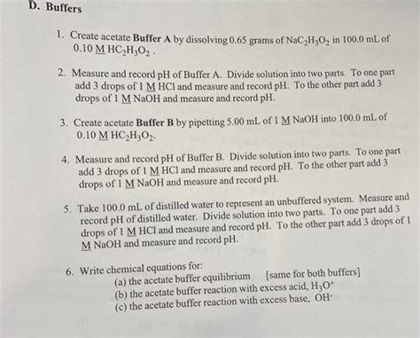 Solved Did The Excess Acid Or Excess Base Exceed The Buffer