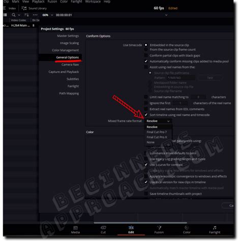 DaVinci Resolve Timeline Frame Rate Greyed Out Solved