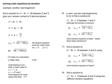 Solving Cubic Equations Iteratively Equations Math Solving
