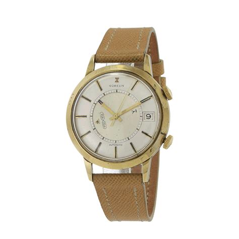 Vintage 1960s Gubelin Ipso Vox Alarm Watch Made By Jaeger Lecoultre