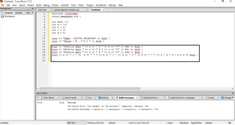 Lengkap Program Modulus Dan Operasi A B C C C