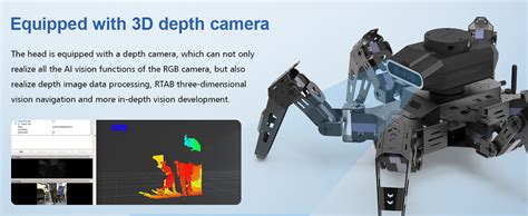 Xiaor Geek Hexapod Robot Kit For Jetson Nano 3d Depth Camera Ros Lidar Mapping