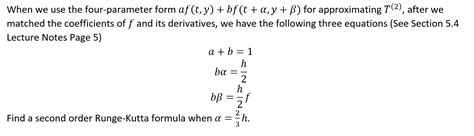 Solved When We Use The Four Parameter Form