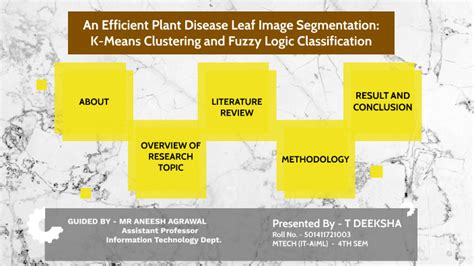 An Efficient Plant Disease Leaf Image Segmentation K Means Clustering And Fuzzy Logic