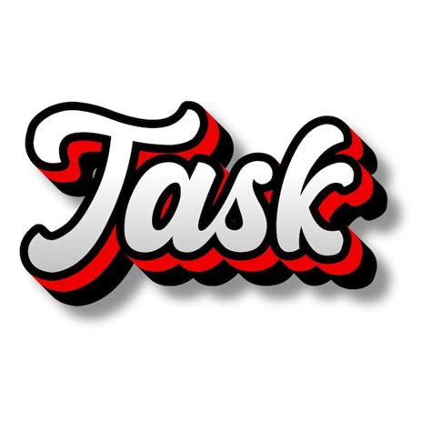Premium Photo Task Text 3d Silver Red Black White Background Photo 