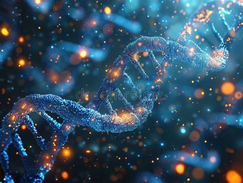 Abstract Animated Structure Of A Dna Molecule From Particles Concept Animation Of Digital Dna