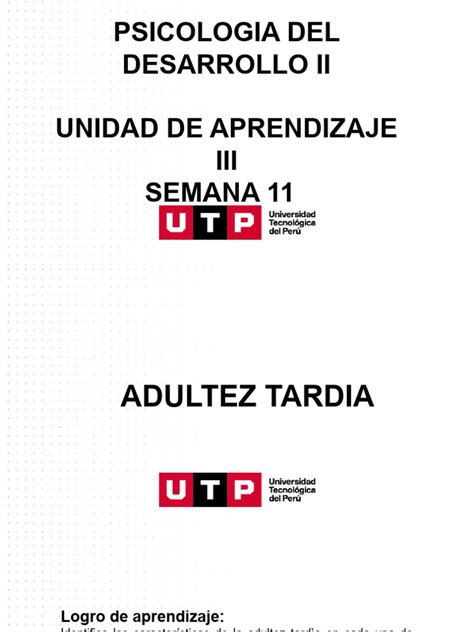 Desarrollo Humano Adultez Tardia Pdf Adultos Envejecimiento