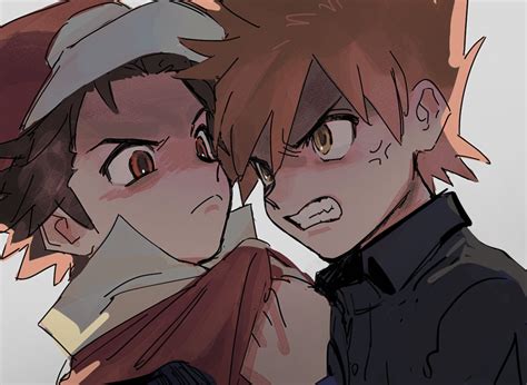 Red And Blue Oak Pokemon And More Drawn By Miyage No Nukegara Danbooru