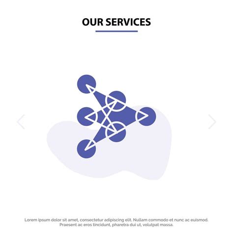 Our Services Learning Deep Algorithm Data Solid Glyph Icon Web Card Template 13129172 Vector Art