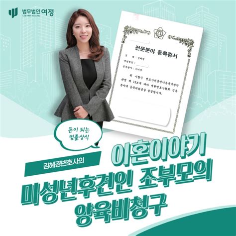 이혼 손자녀를 양육하는 미성년후견인 조부모도 비양육권자를 상대로 양육비 청구가 가능합니다 네이버 블로그