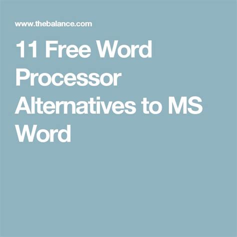 The Words 11 Free Word Processor Alternatives To Ms Word