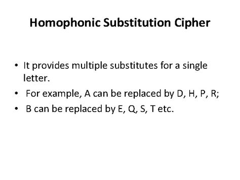 Characteristics Of Cryptography Substitution Cipher In Substitution Cipher
