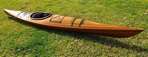 Cedar Wood Strip Built Kayak Wooden 17 Woodenboat Usa Captjimscargo