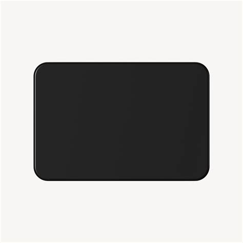 D Black Rectangle Shape Geometric Premium PSD Rawpixel