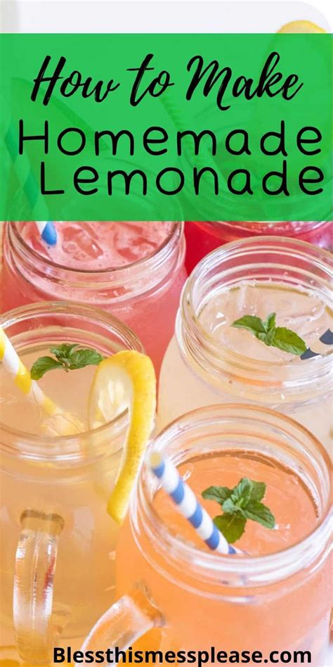 8 Different Homemade Lemonade Recipes Easy Fresh Fruit Lemonades