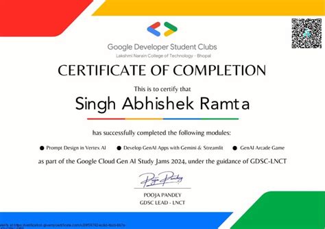 Singh Abhishek Ramta On Linkedin Givemycertificate Community Gdsc