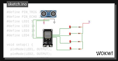 Water Level Indicator Wokwi Esp32 Stm32 Arduino Simulator