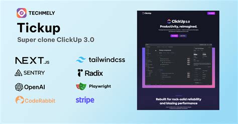 Github Techmely Tickup Supper Clone Clickup Follow Clean