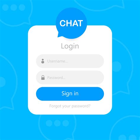 Login Form Icon Login Form Page Chat Authorization Vector