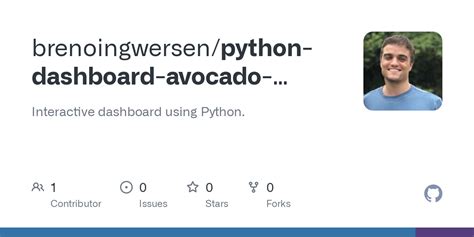 GitHub Brenoingwersen Python Dashboard Avocado Analytics Interactive Dashboard Using Python